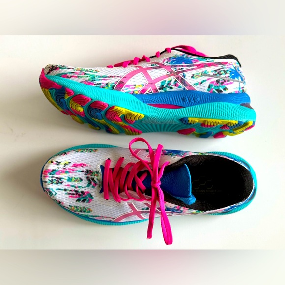 Asics | Shoes | Asics Sneakers White Pink Glow Size 9 | Poshmark
